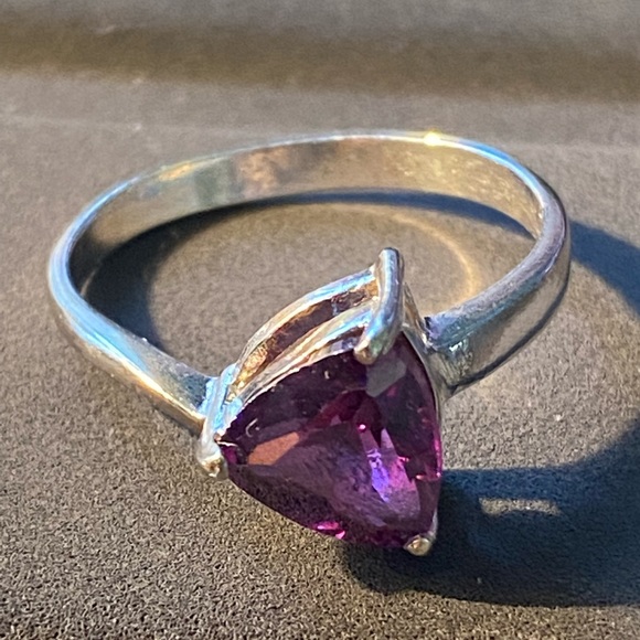 Vintage | Jewelry | Vintage Sterling Silver Purple Stone Ring | Poshmark